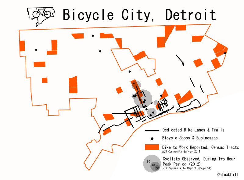 Map of Detroit Bicycle City | DETROITography