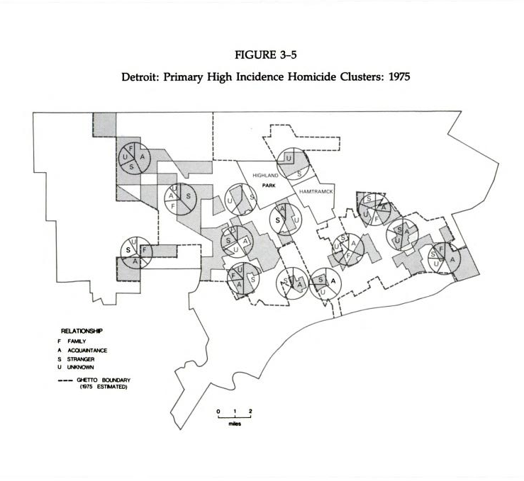 Detroit Homicide Clusters Map 1975 | DETROITography