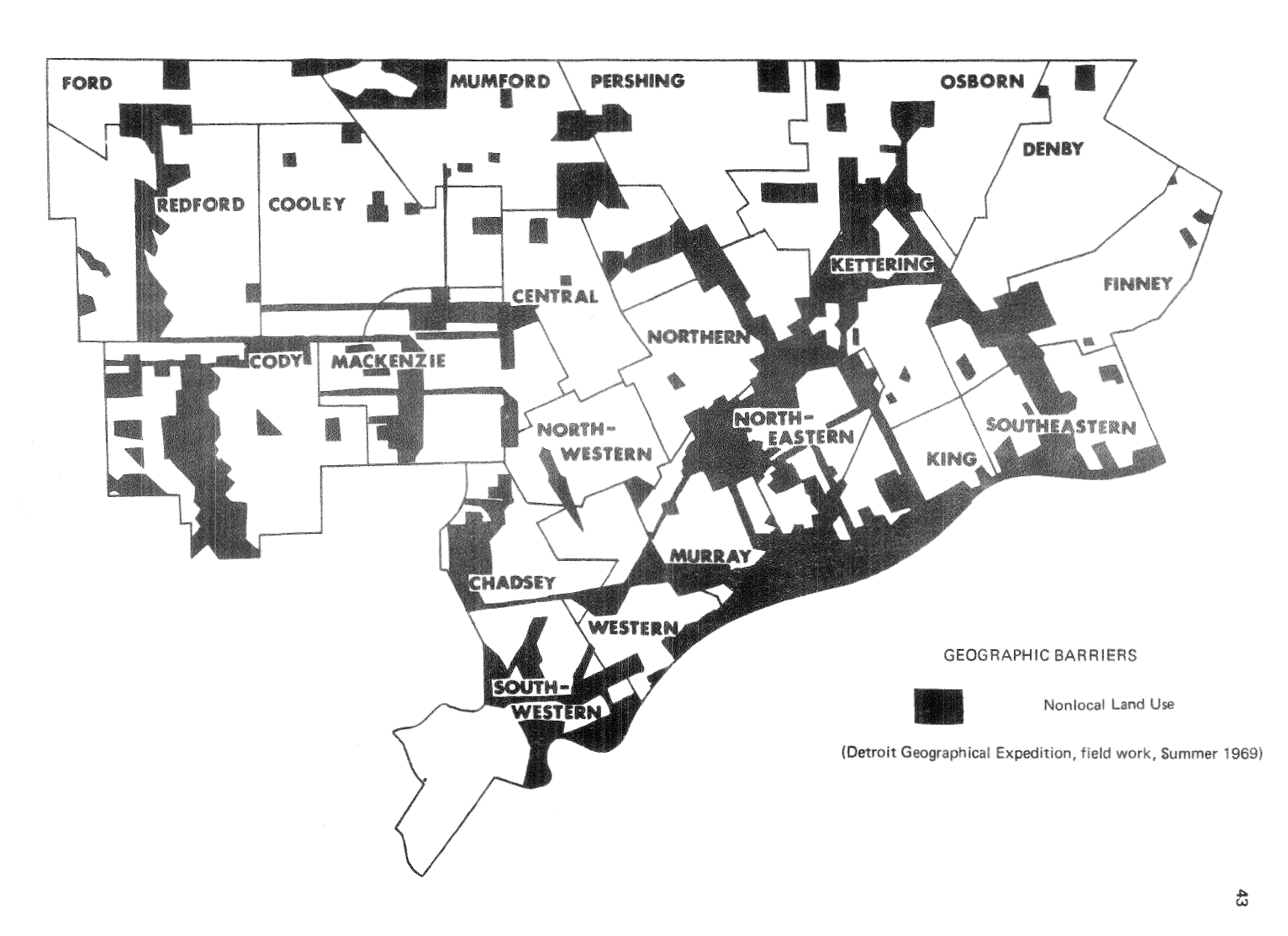 Map: Nonlocal Land Use in Detroit 1969 | DETROITography
