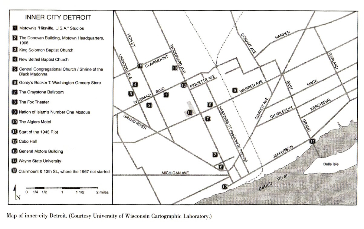Map of Inner-City Detroit 1999 | DETROITography