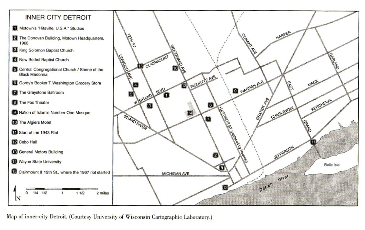Map of Inner-City Detroit 1999 | DETROITography