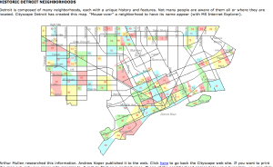 Detroit Neighborhoods Map 2003 | DETROITography