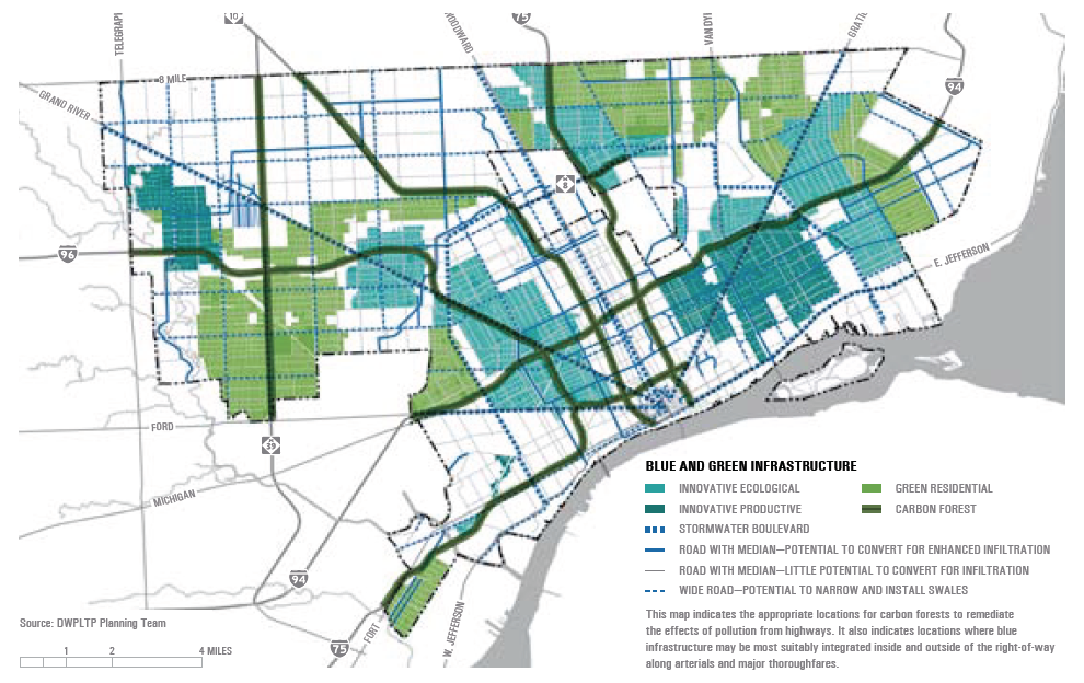 Detroit Blue Green Infrastructure Map | DETROITography