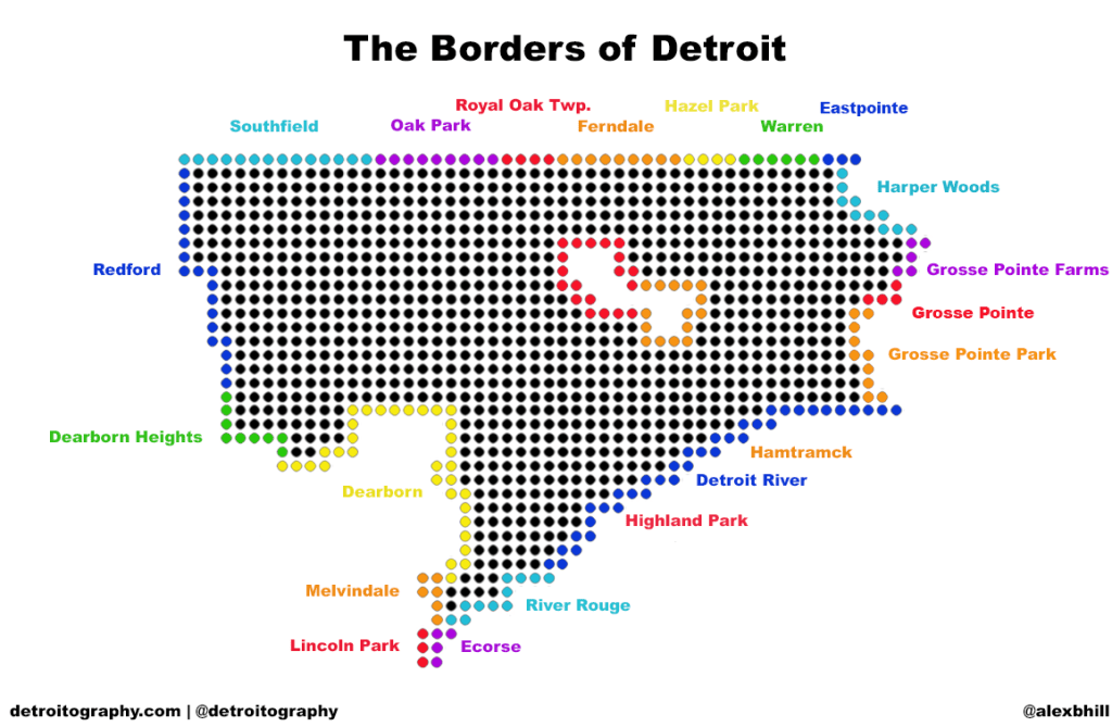 Map: Borders of Detroit | DETROITography