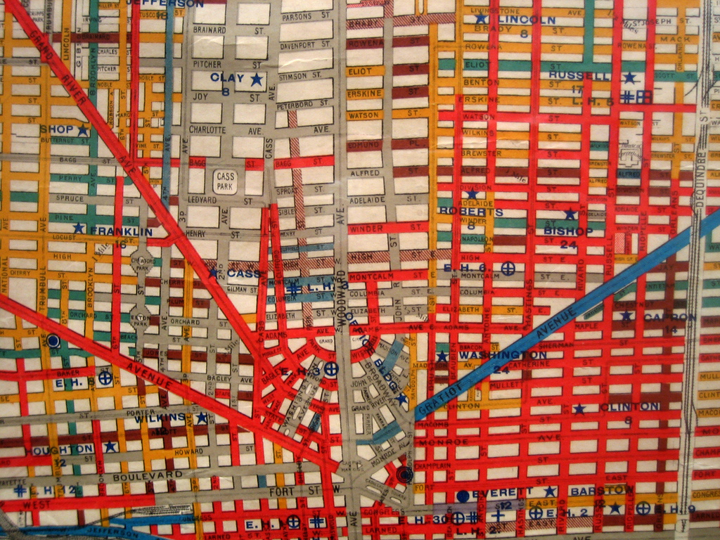 Downtown Road Surface Map | DETROITography