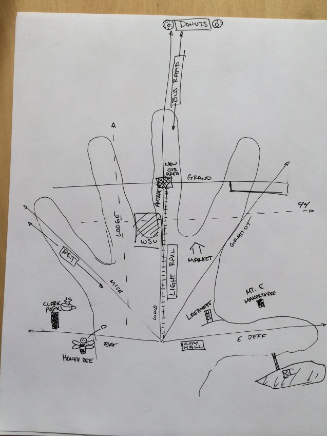 7 Great Hand Maps of Detroit | DETROITography