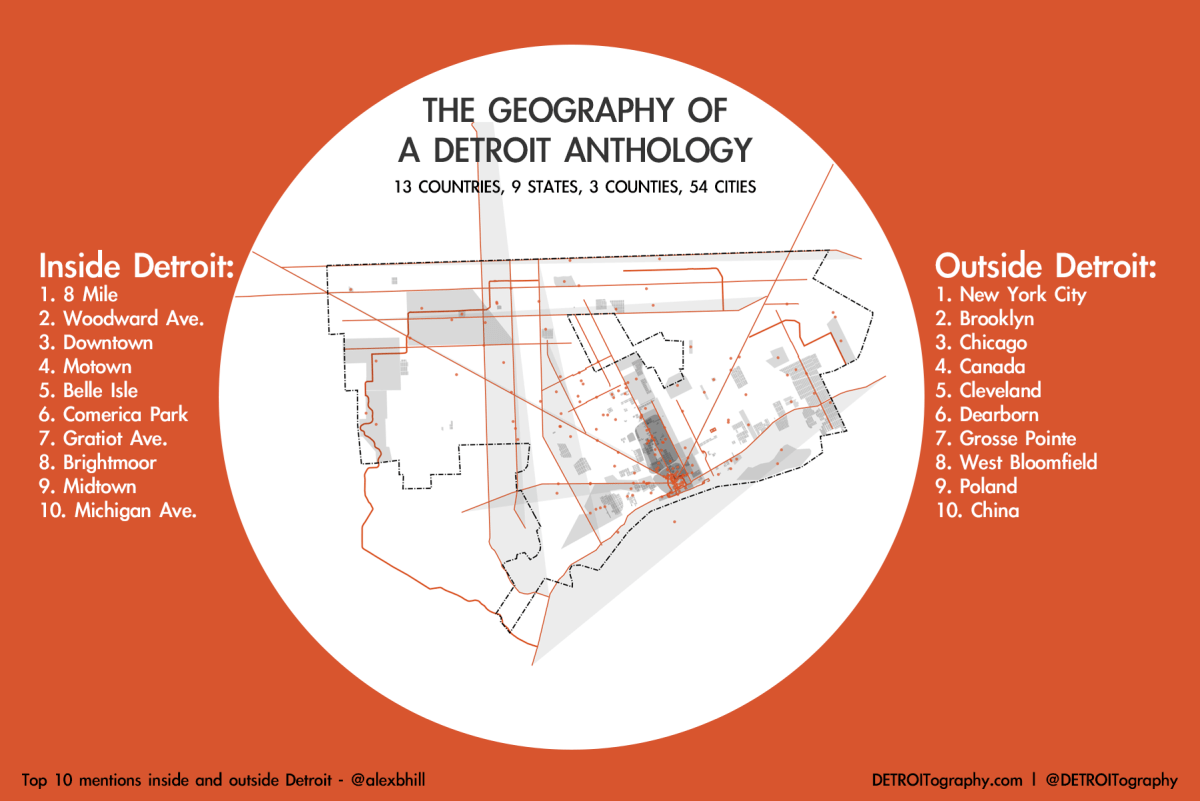 Map: The Geography of A Detroit Anthology | DETROITography