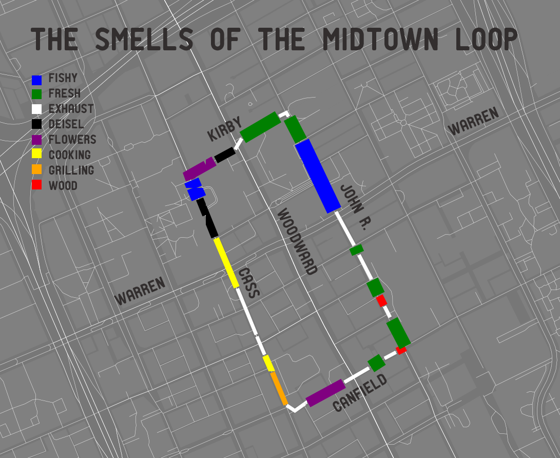 Map: the Smells of Detroit’s Midtown Loop | DETROITography