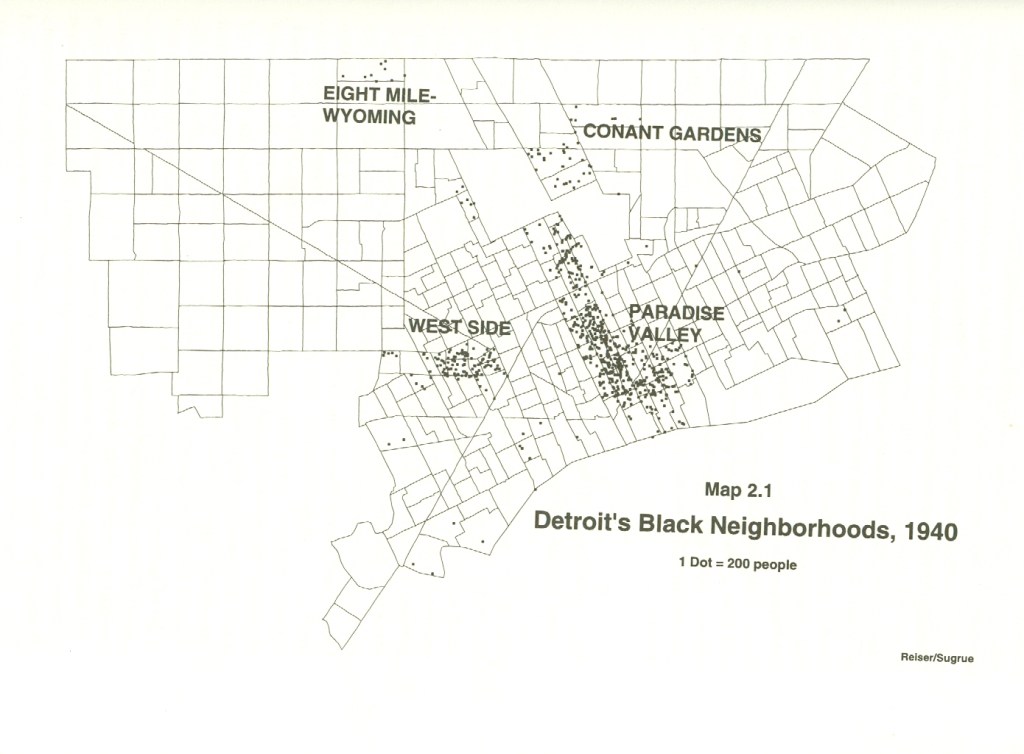 Map: Detroit’s Black Neighborhoods 1940 | DETROITography
