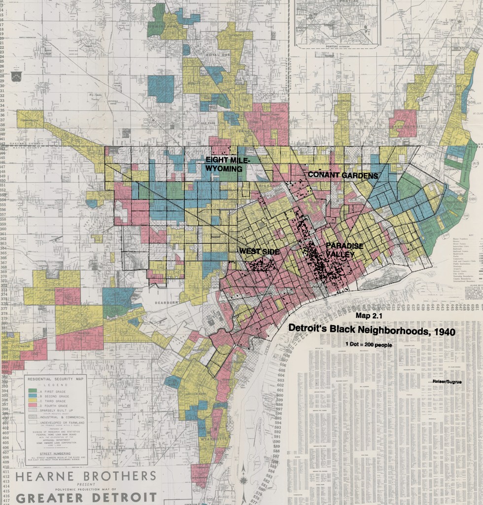 Detroit Redlining Map 1939 | DETROITography