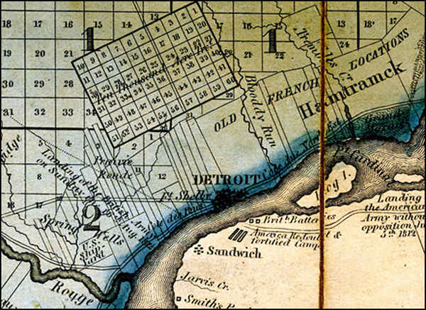 Map: Detroit’s 10,000 acre plot 1825 | DETROITography