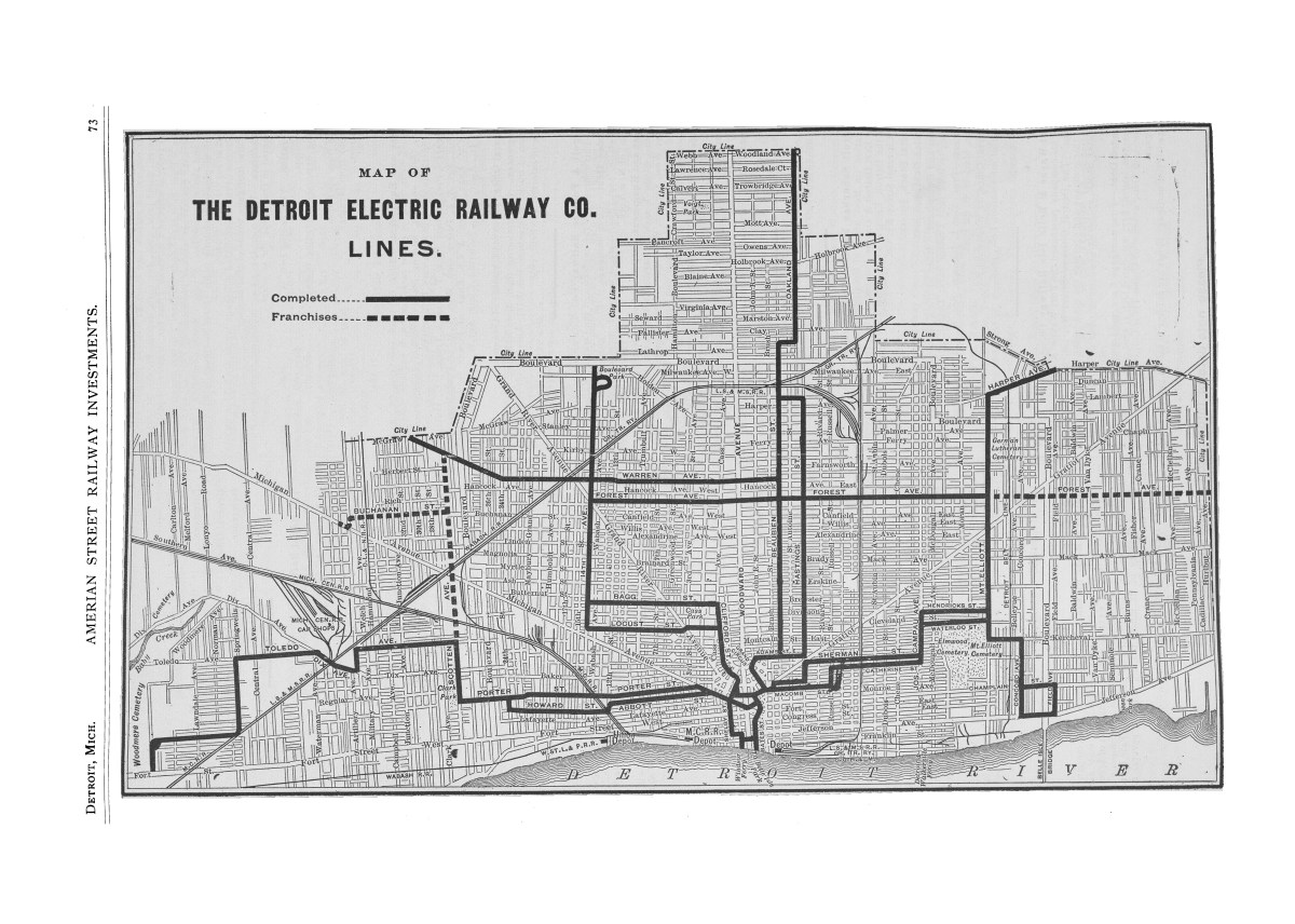 Map: Detroit Electric Railway 1898 | DETROITography