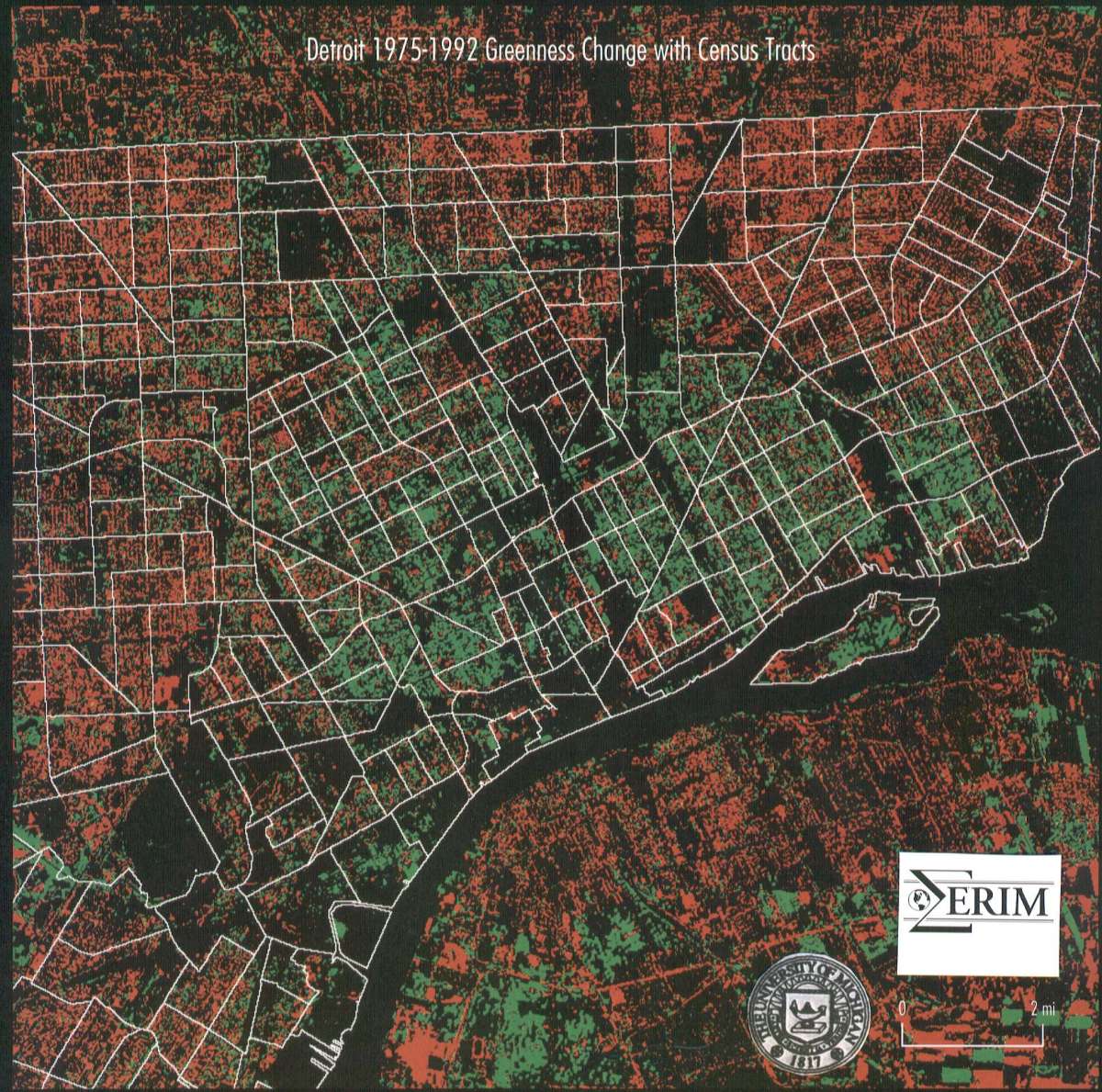 Map: The Greening of Detroit 1975-1992 | DETROITography