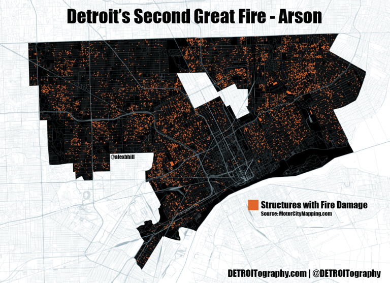 Map: Detroit’s Second Great Fire | DETROITography