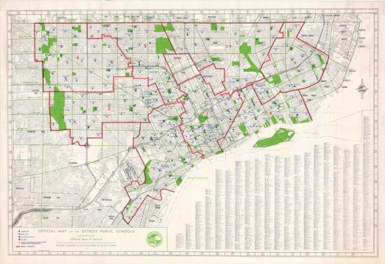 Map: Detroit Public Schools 1972 | DETROITography