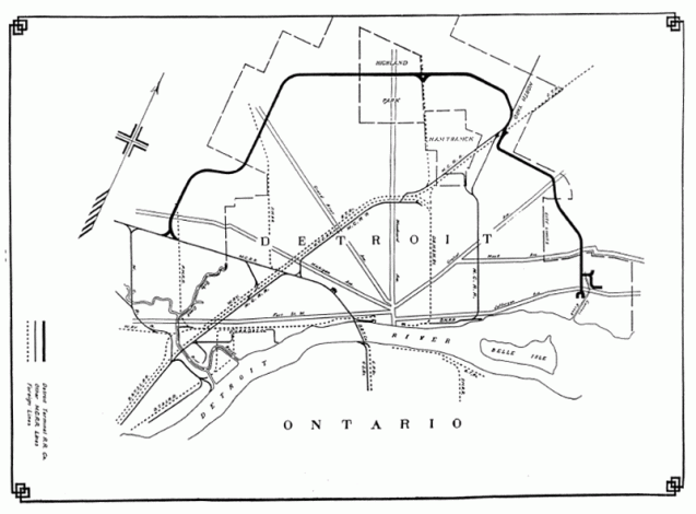 Map: Detroit Terminal Railroad 1916 | DETROITography