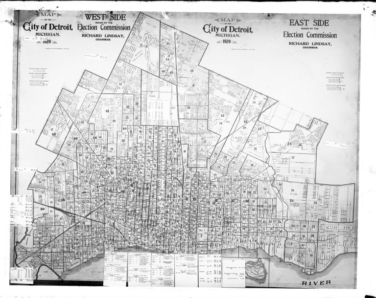 Map: Detroit Election Commission 1920 | DETROITography