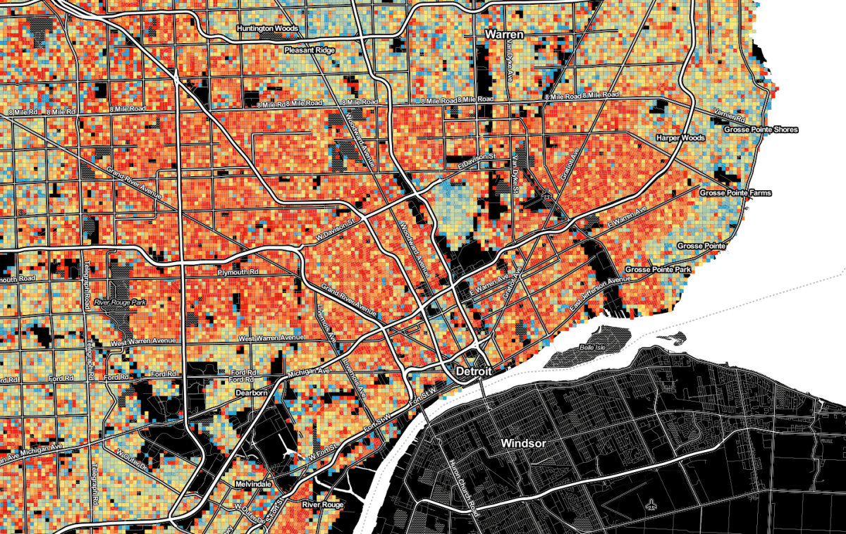 Map: Concentration of Obesity in Detroit | DETROITography