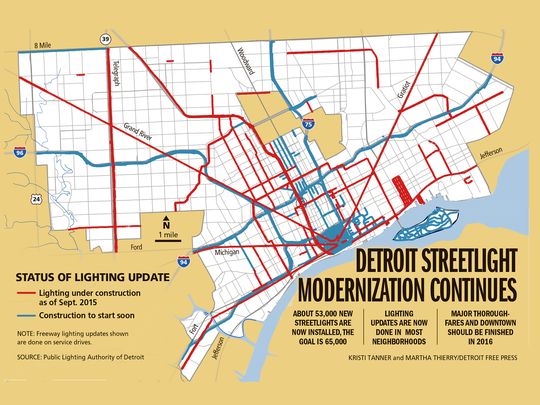 Map: Detroit Streetlight Updates | DETROITography
