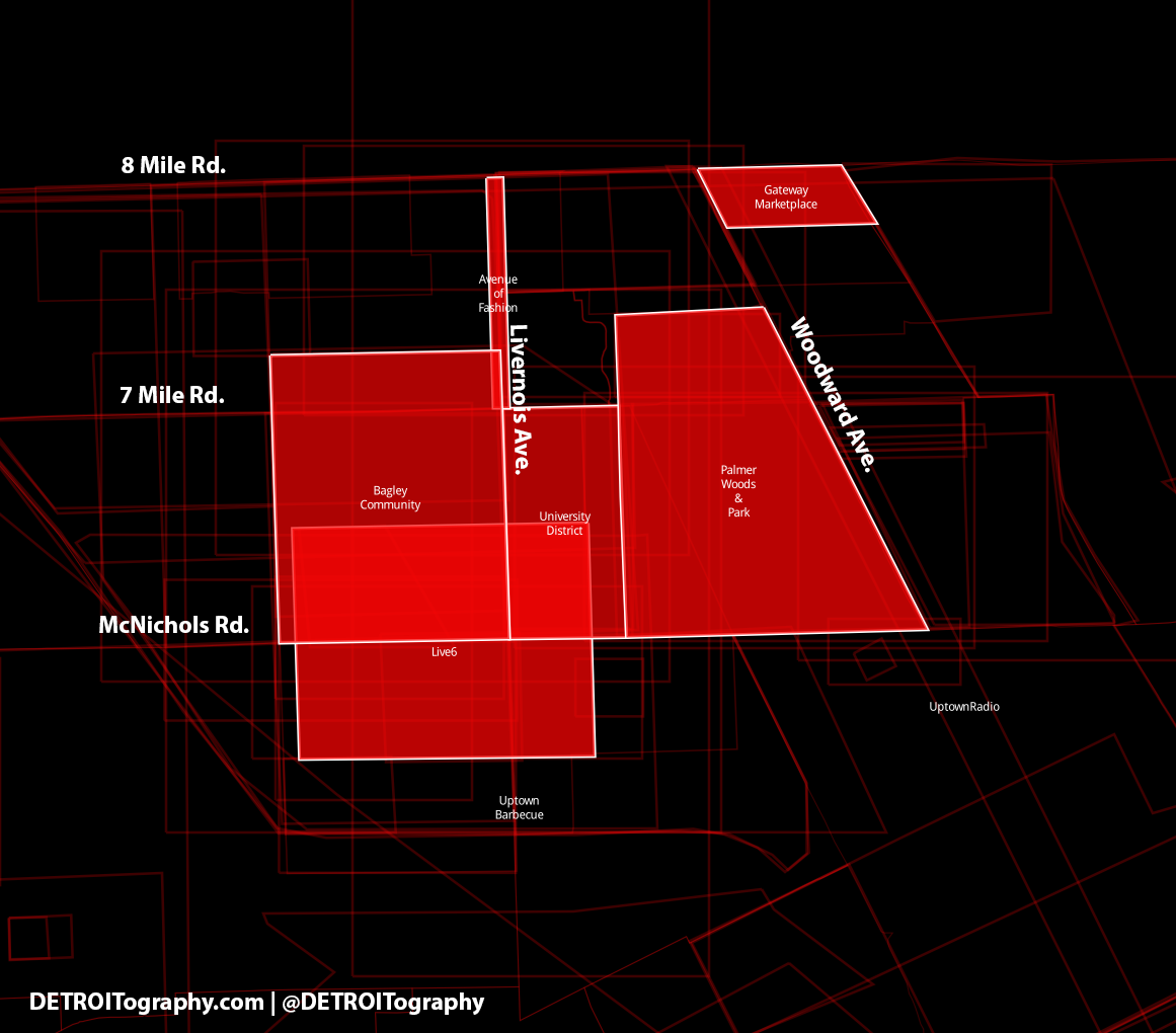 Map: The Fight for “Uptown” – Detroit’s Newest Branded Neighborhood ...