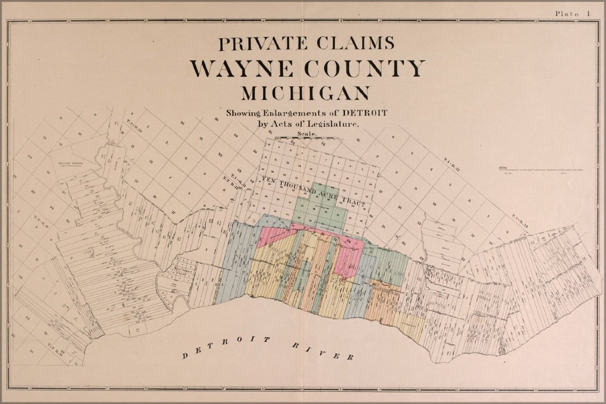 Map: Detroit and Wayne County Claims 1914 | DETROITography