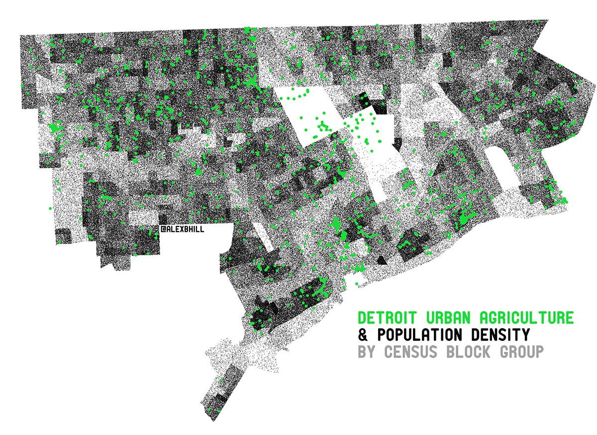 Map: Urban Agriculture in Detroit 2014 | DETROITography