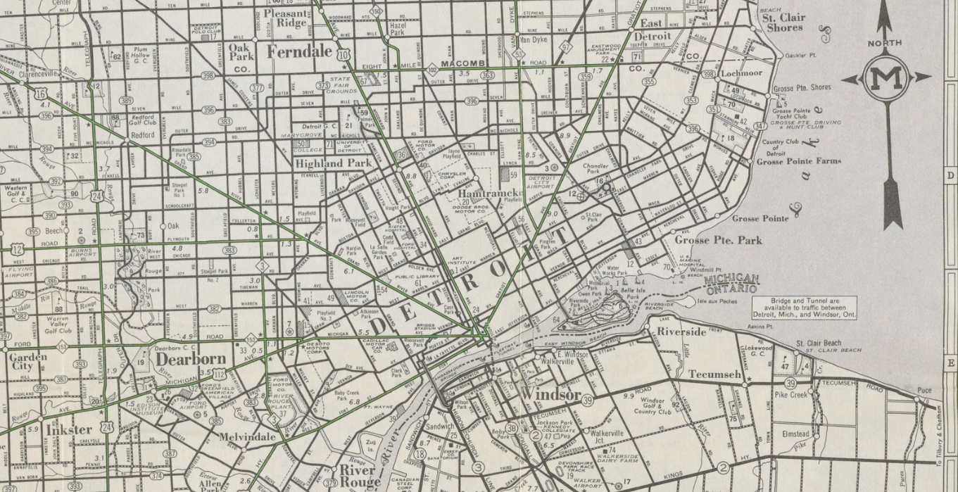 Map: Detroit Transportation 1939 | DETROITography