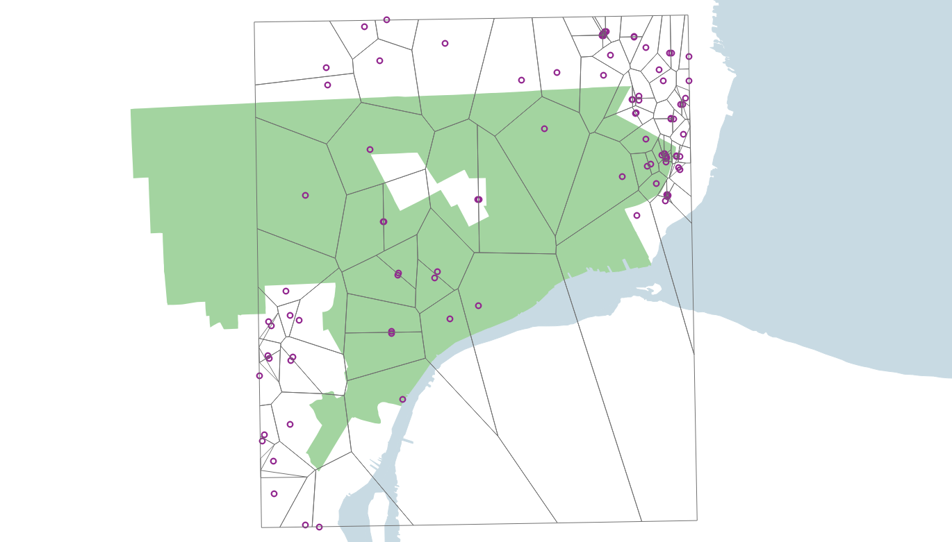 Map: Geography of Baseball Diamonds in the Detroit Region | DETROITography