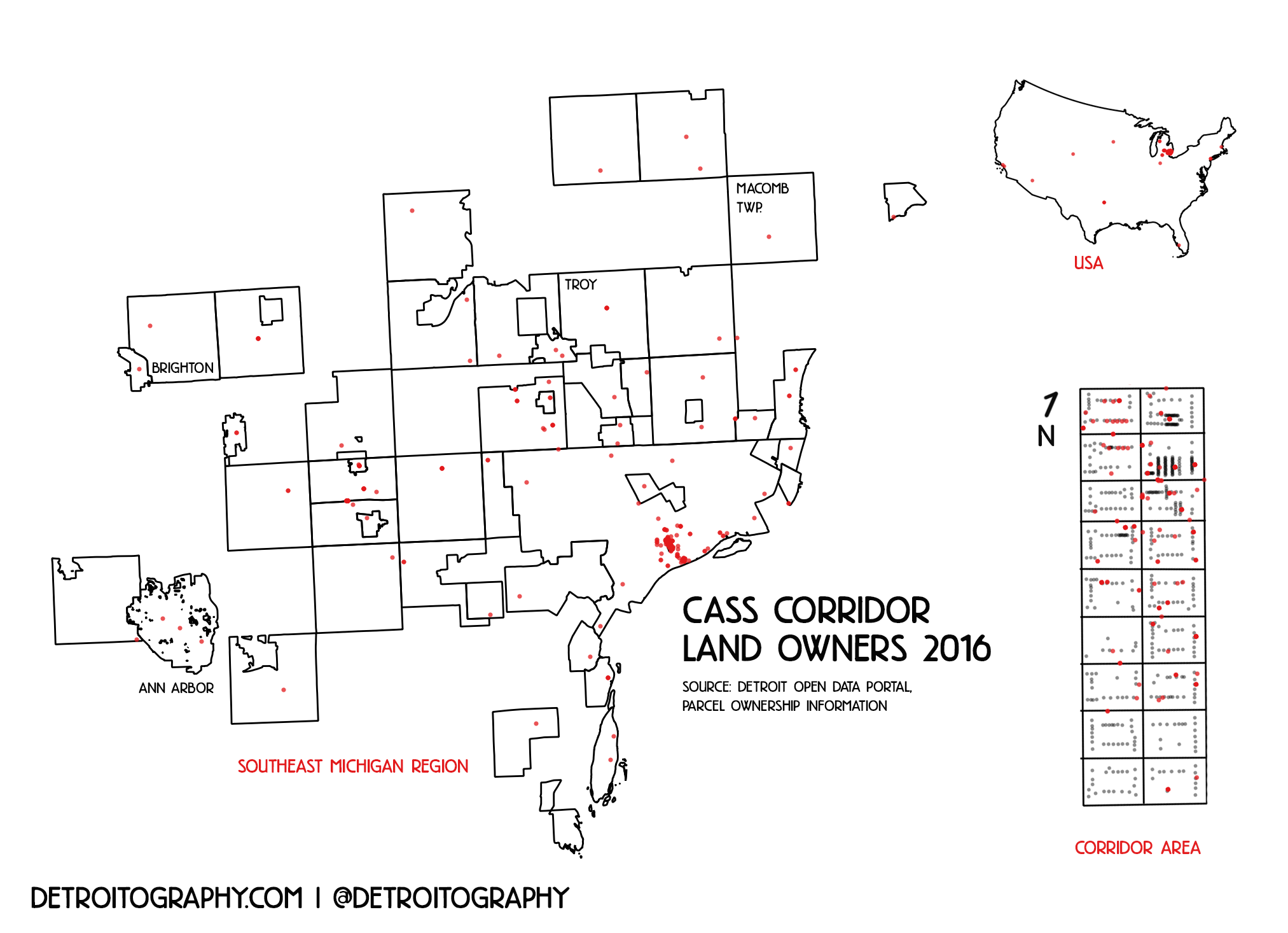 Map: Cass Corridor Land Owners 2016 | DETROITography