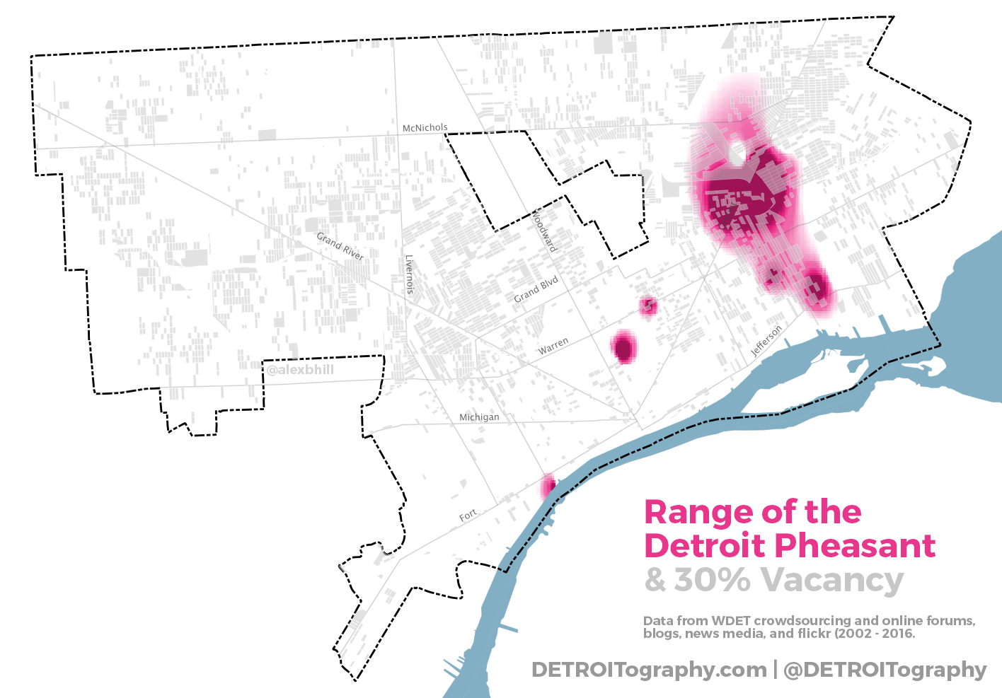 Map: Home Range of the Detroit Pheasant | DETROITography