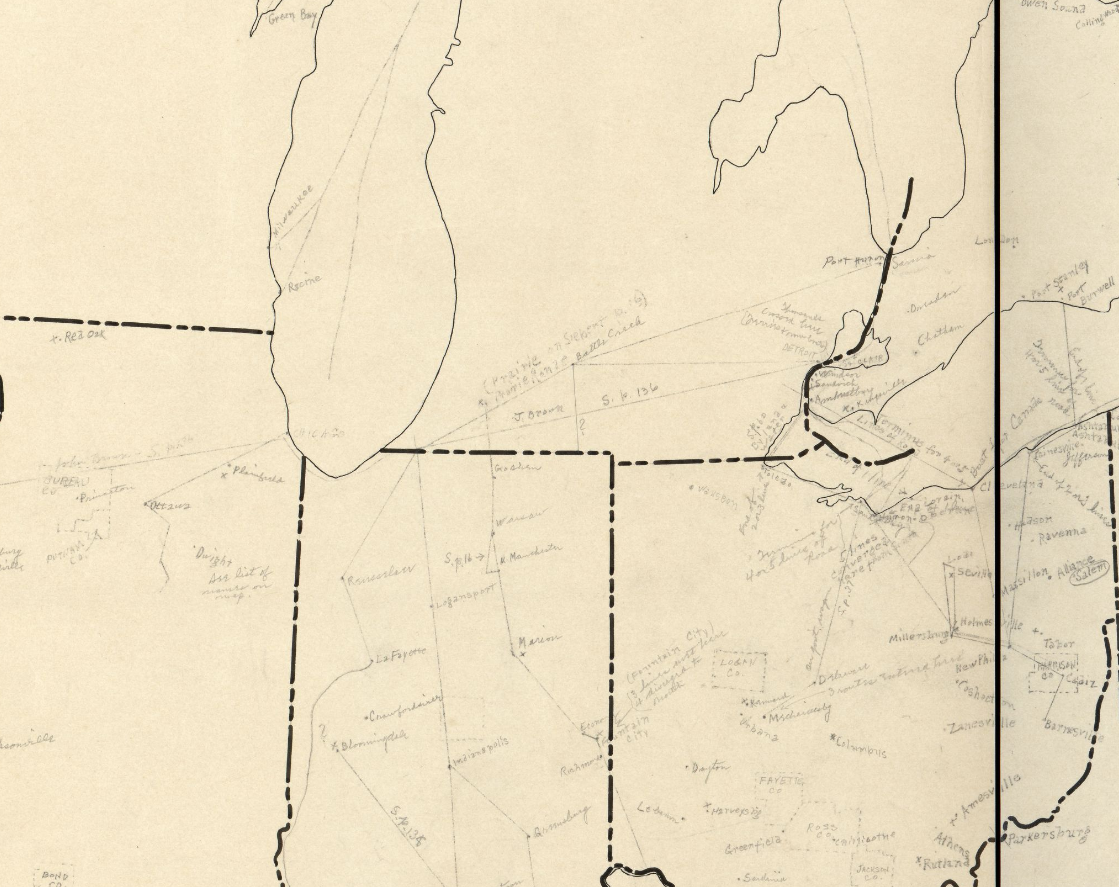 Map: Detroit on the Underground Railroad 1838-1860 | DETROITography