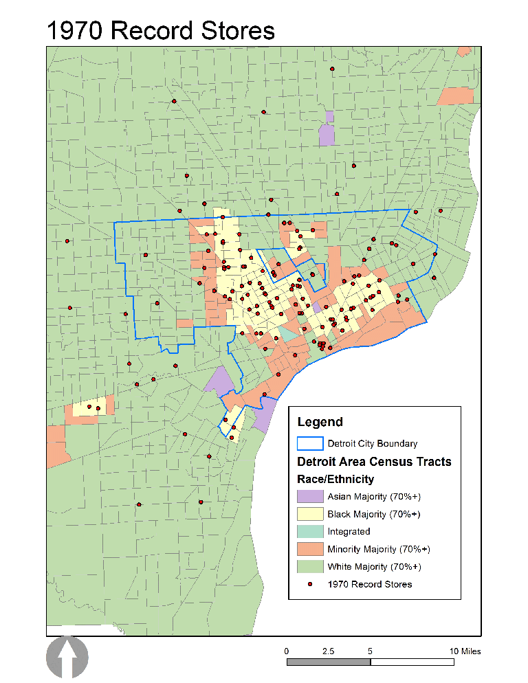 Tracking Detroit’s Record Stores Through Maps: 1970 – 2010 | DETROITography