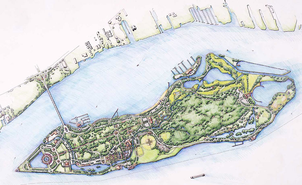 Map: Detroit’s Belle Isle Master Plan 2005 | DETROITography
