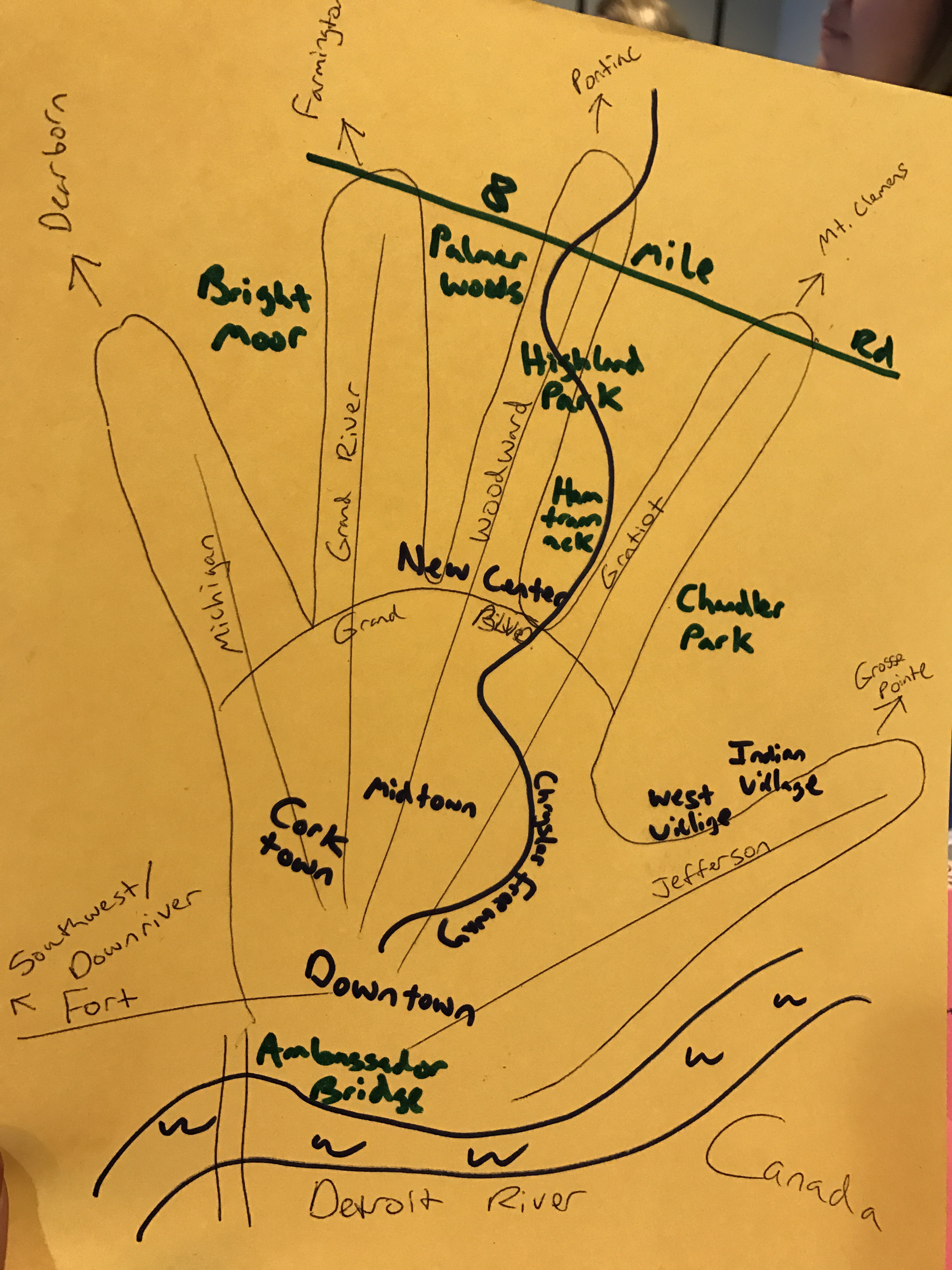 Hand Maps Provide Reference for Detroit Geography | DETROITography