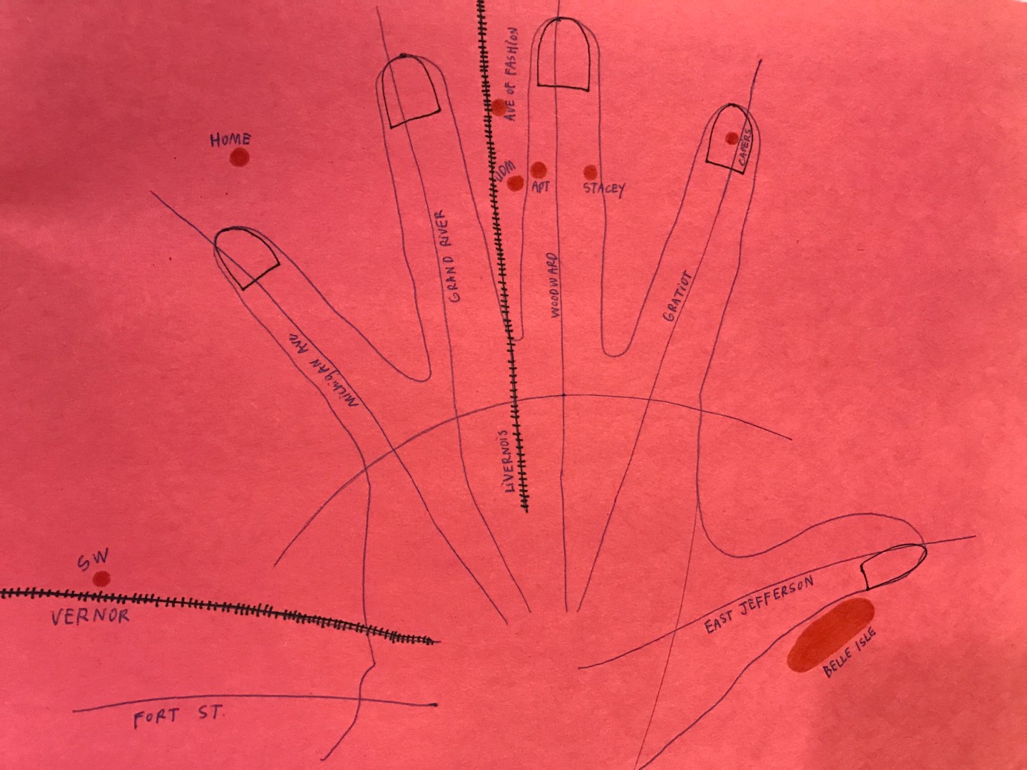 Hand Maps Provide Reference for Detroit Geography | DETROITography