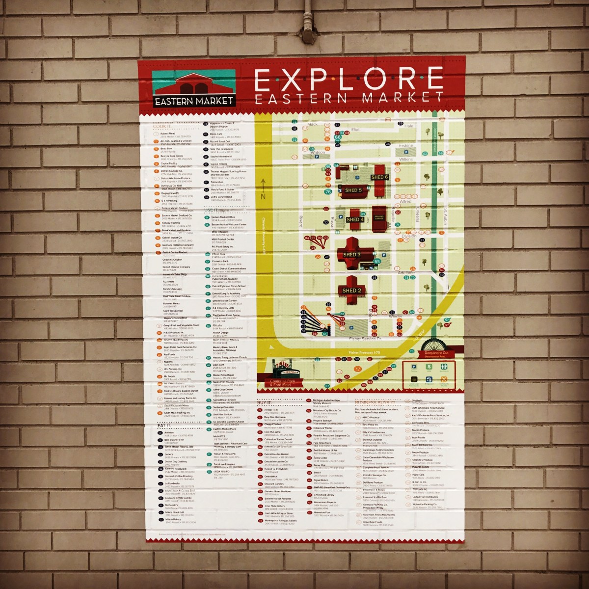 Hand Painted Map of Detroit’s Eastern Market | DETROITography