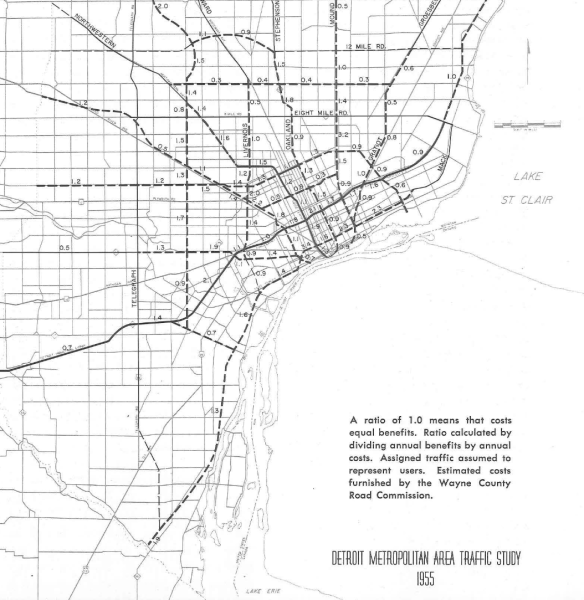 Map Detroit 1955 Shell Map Of Ontario (Canada) (cover Title). Shell
