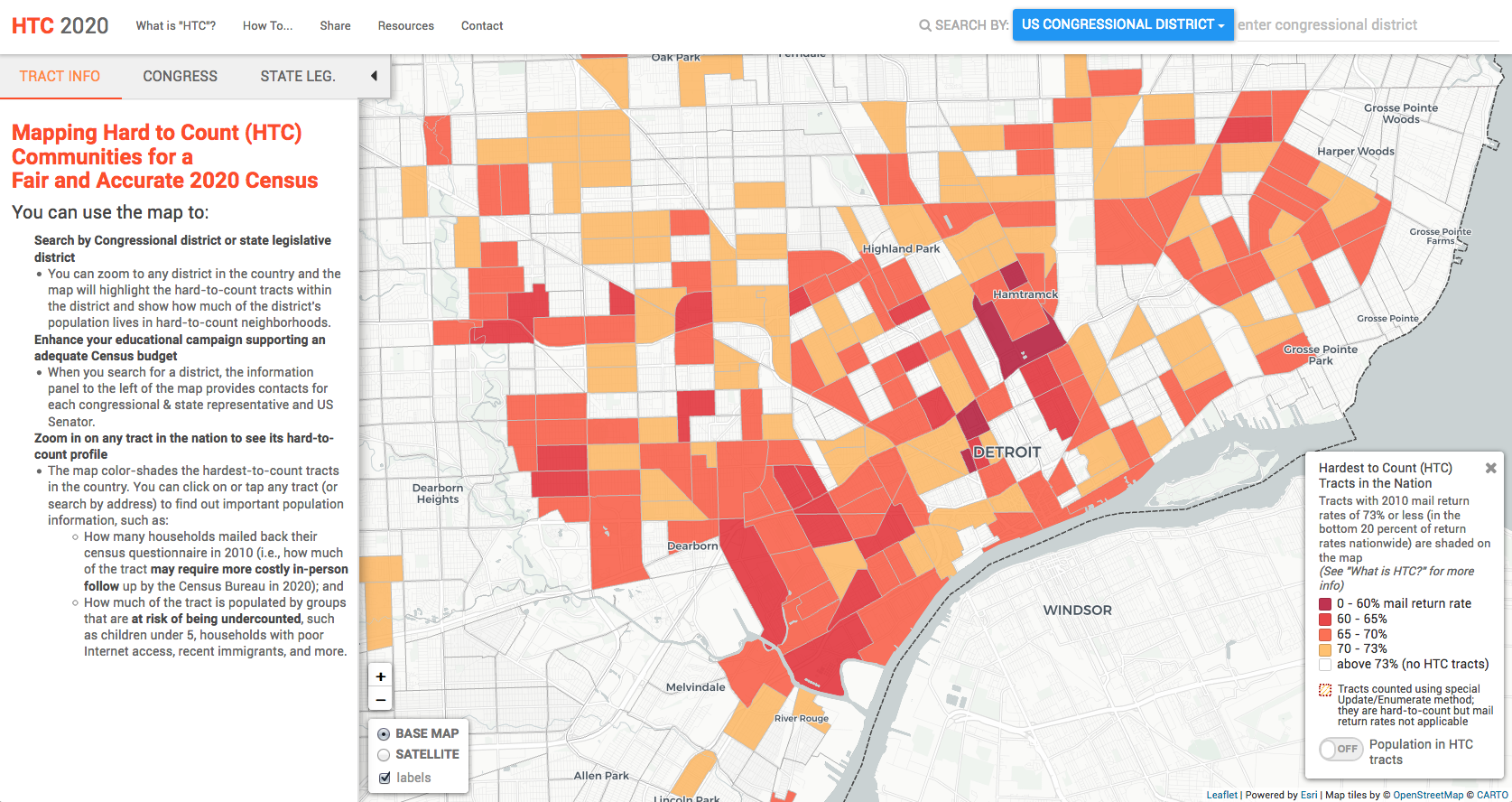 Map: Census 2020 Detroit Hard to Count Areas | DETROITography