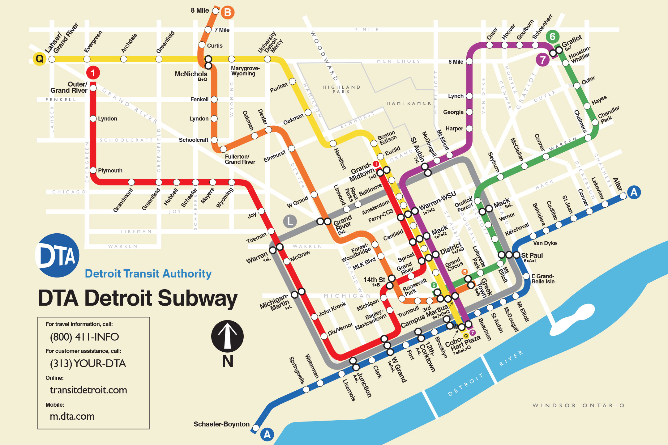 Map: Fantasy Detroit Subway | DETROITography