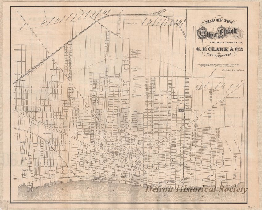 Map of the City of Detroit 1871 | DETROITography