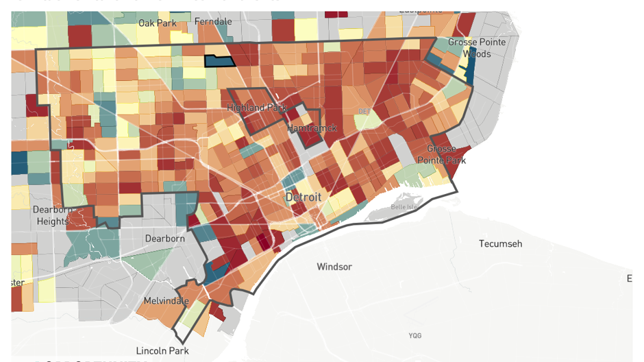 Map: Opportunity Atlas in Detroit | DETROITography