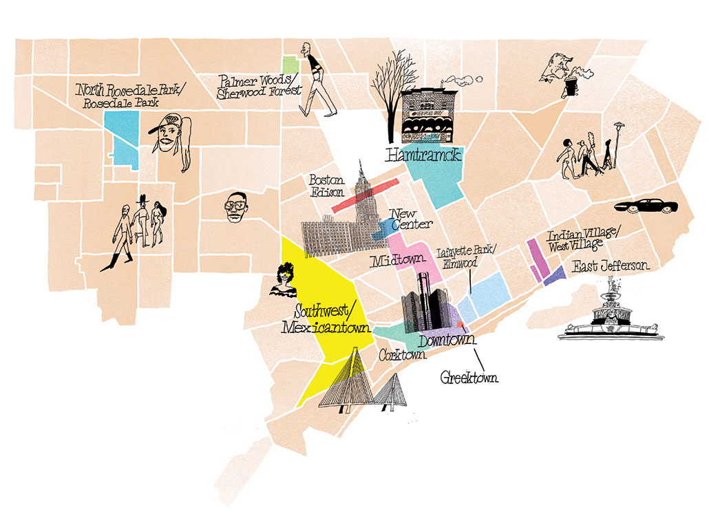 Map: Hour Detroit’s Neighborhood Guide | DETROITography
