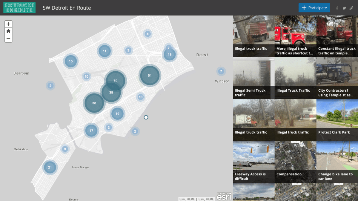 Map: Southwest Detroit Truck Route Study 2019 | DETROITography