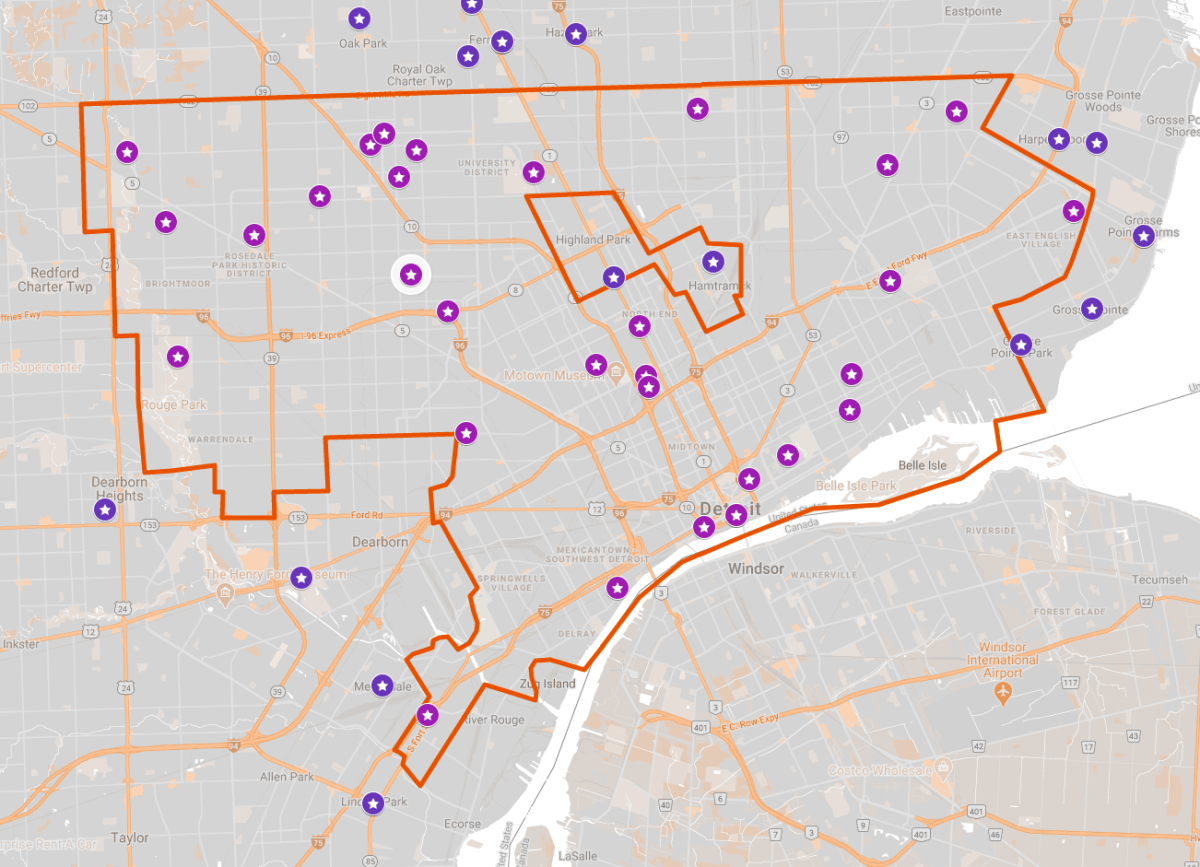 Map: Detroit Ballot Box Locations 2020 | DETROITography