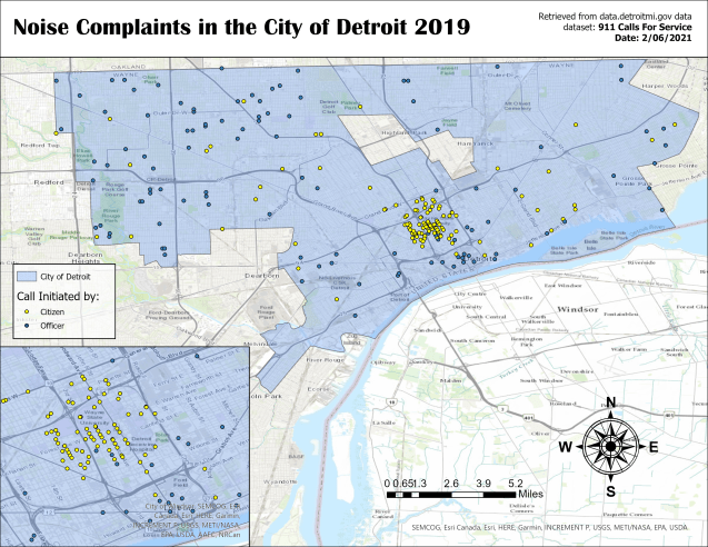 Map: Noise Complaint Increases in the City of Detroit 2017 – 2020 ...