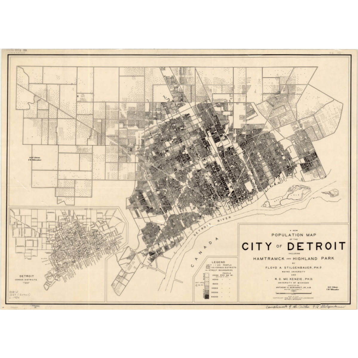 A New Population Map of the City of Detroit 1934 | DETROITography
