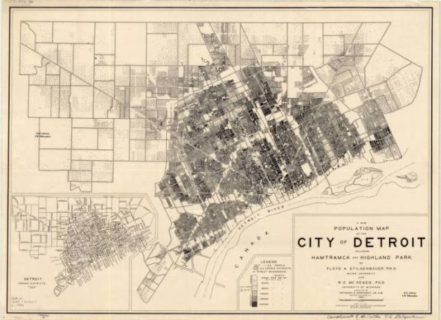 A New Population Map of the City of Detroit 1934 | DETROITography