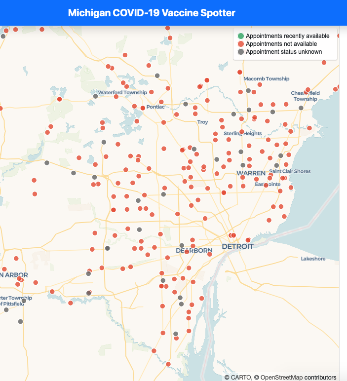 Map: Retail Redlining and COVID-19 Vaccine Availability | DETROITography