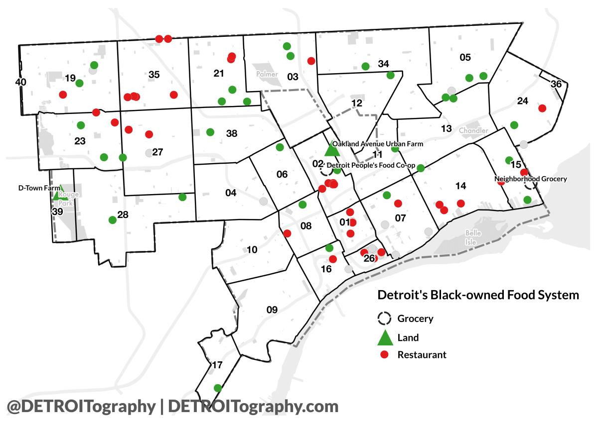 Map: Detroit’s Black-owned Food System | DETROITography