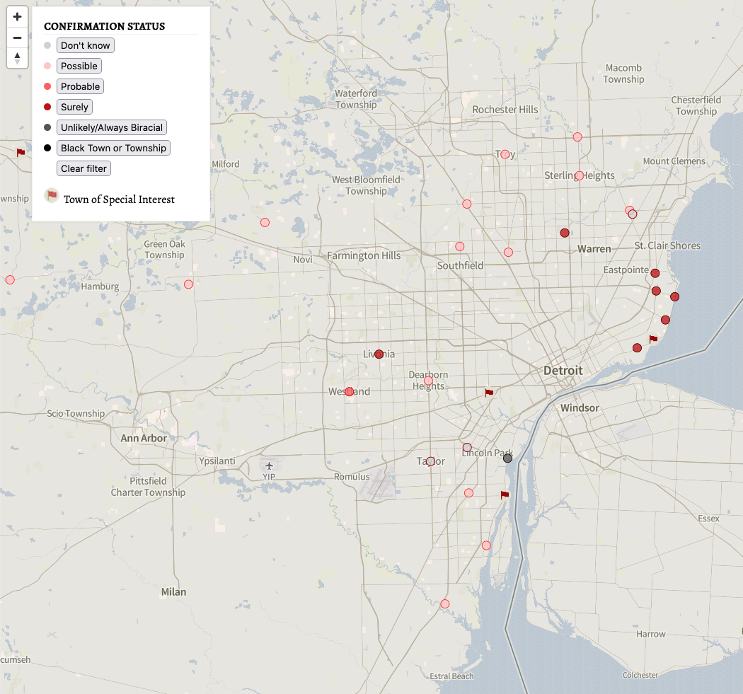 Map: Sundown Towns of Metro Detroit | DETROITography